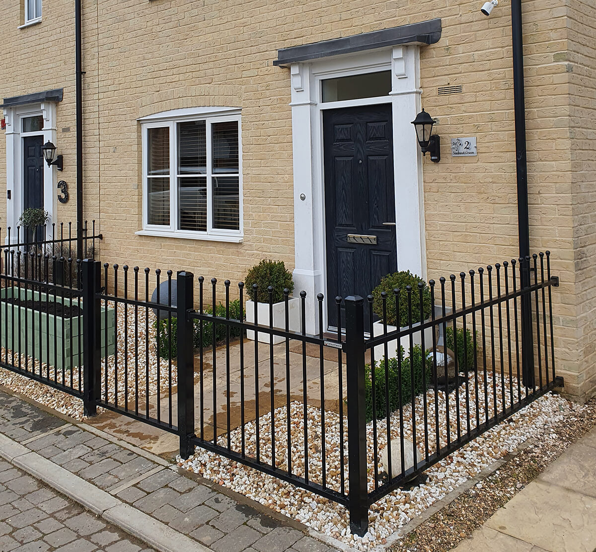 Green ColourRail Gate with Ball Top | ColourFence Rails