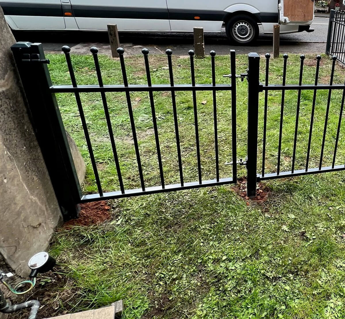4ft Brown ColourRail Gate with Ball Top | ColourFence Rails