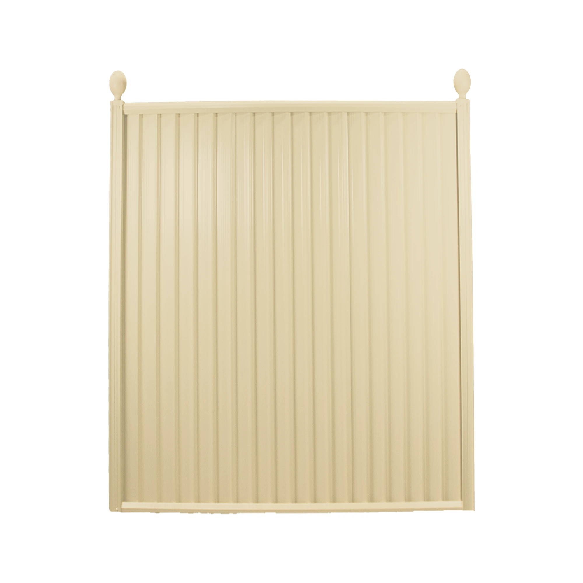Cream Standard Metal Fence with Ball Caps | ColourFence