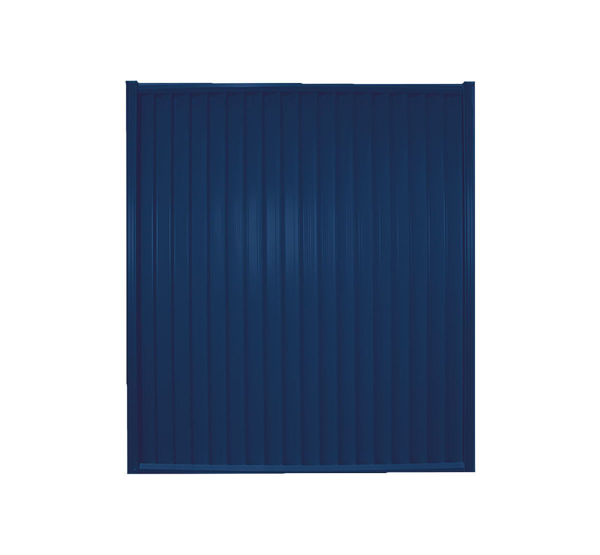 Blue Standard Metal Fence with Flat Caps | ColourFence