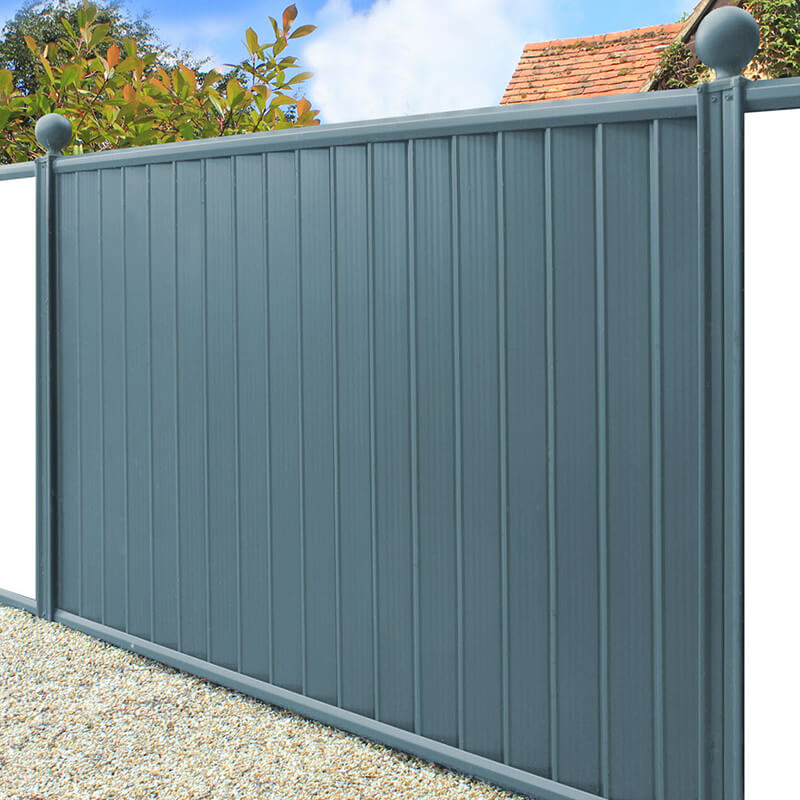 ColourFence Blue Fence with Ball Caps | ColourFence