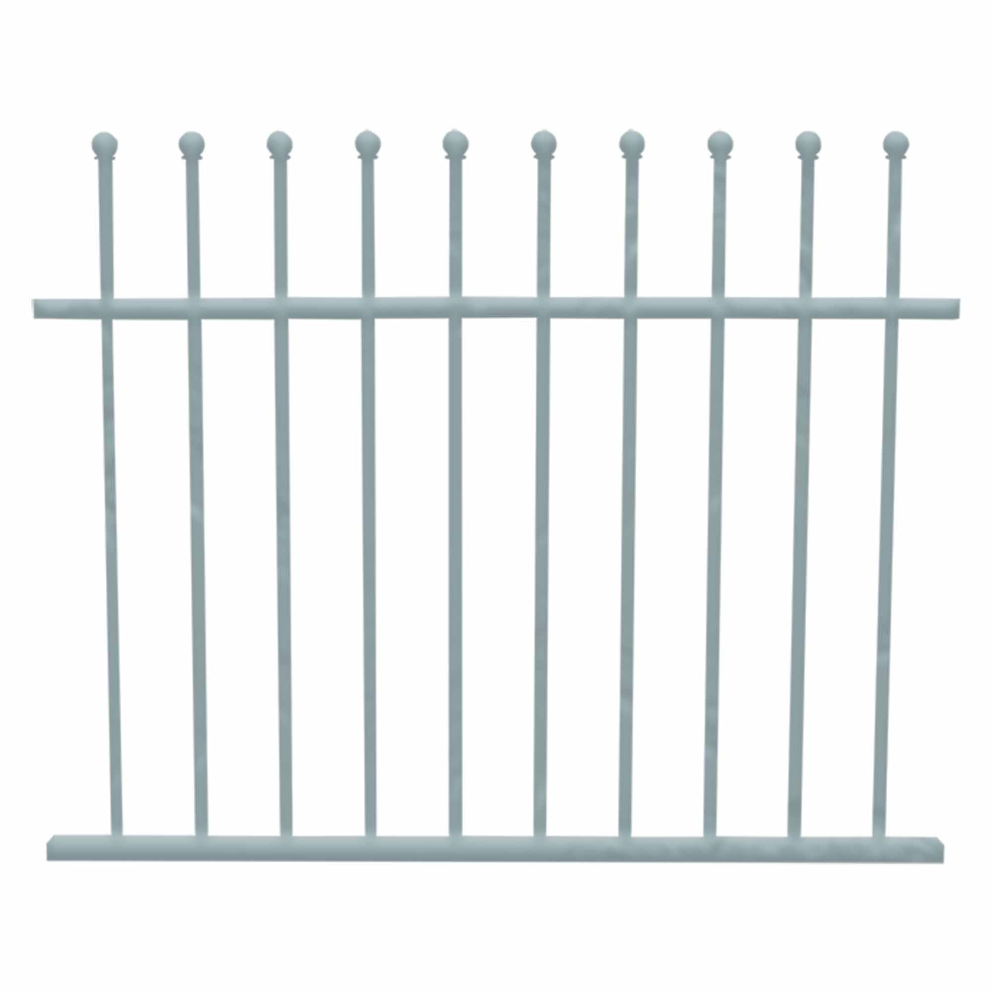 Zinc Metal Garden Railing with Ball Tops | ColourFence